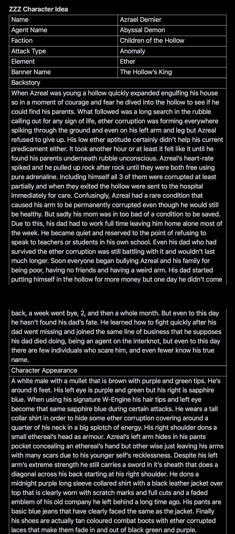 Random Character Idea for ZZZ Zenless Zone Zero | HoYoLAB