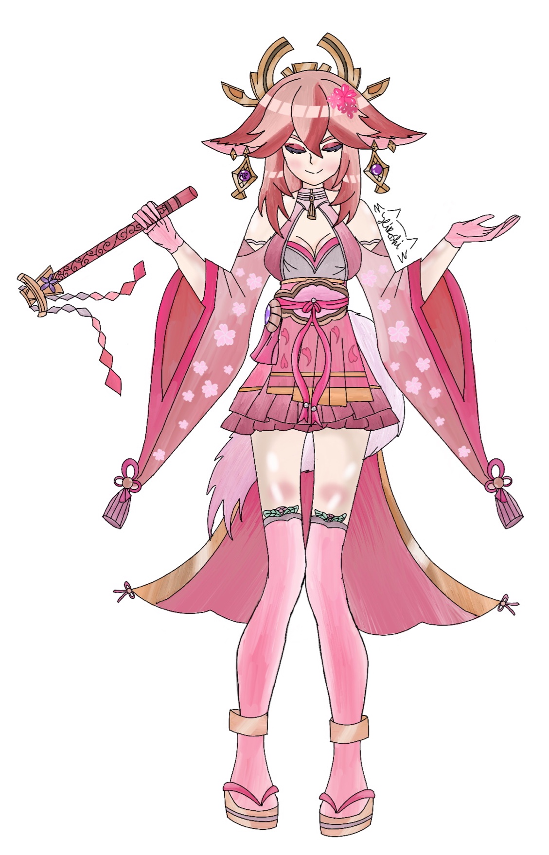 Yae miko fan art Genshin Impact | HoYoLAB