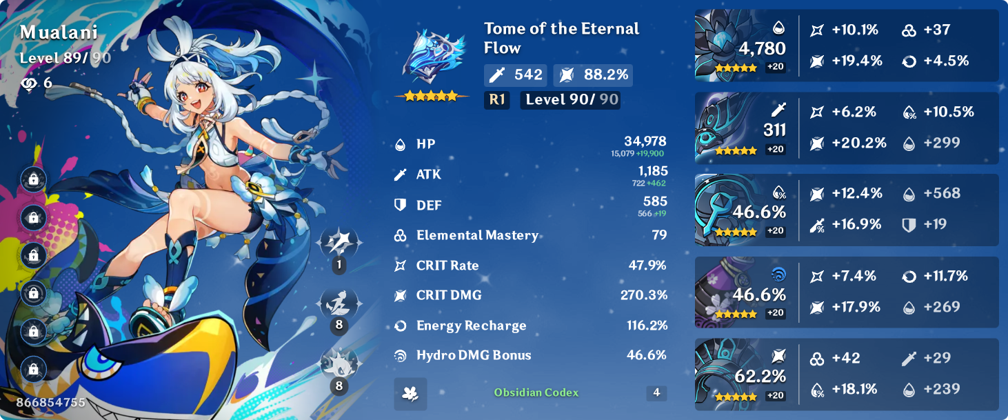 my mualani's final build Genshin Impact | HoYoLAB