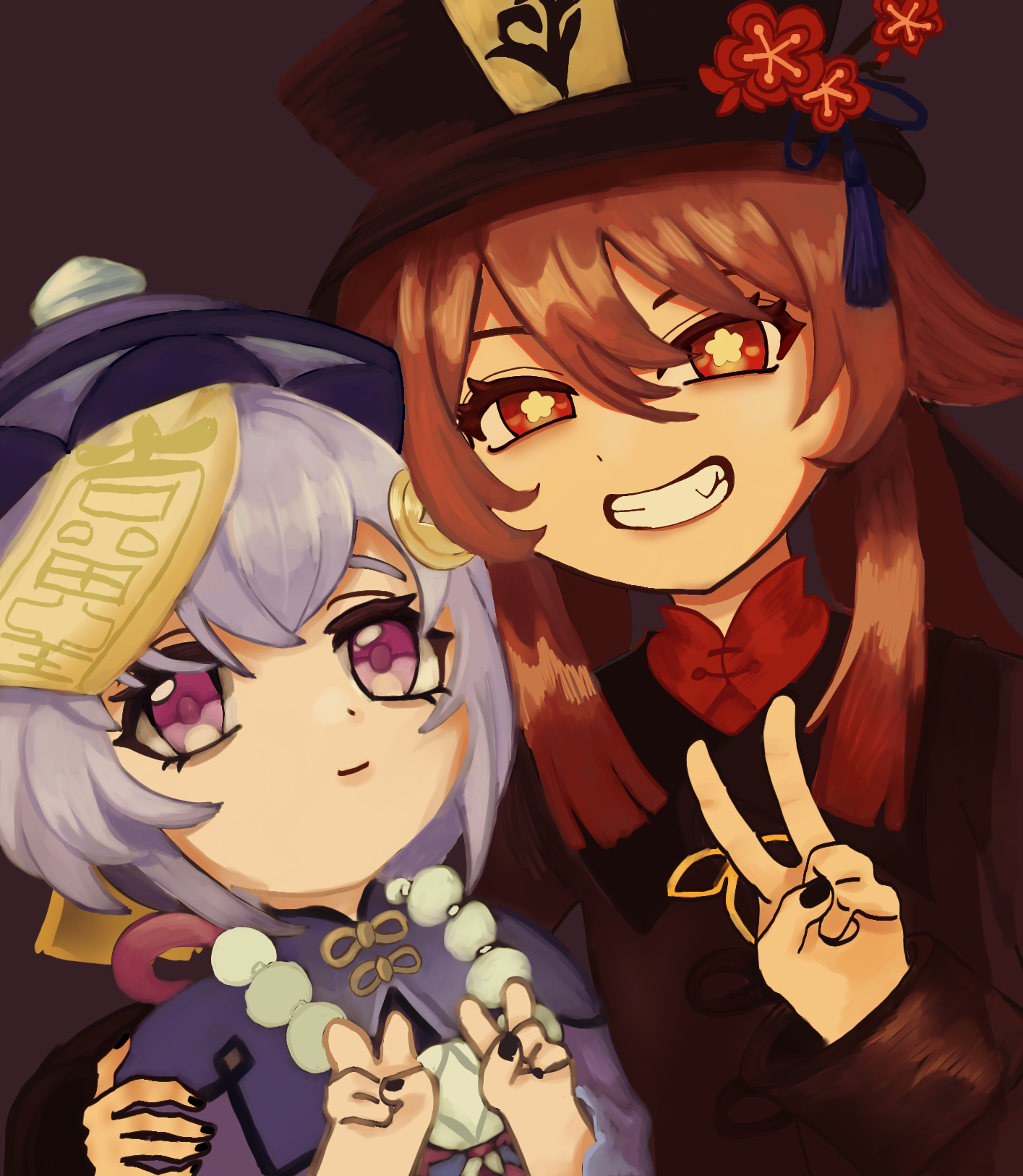 hu tao and qiqi fanart (⁠☆⁠ ⁠☆⁠) Genshin Impact | HoYoLAB