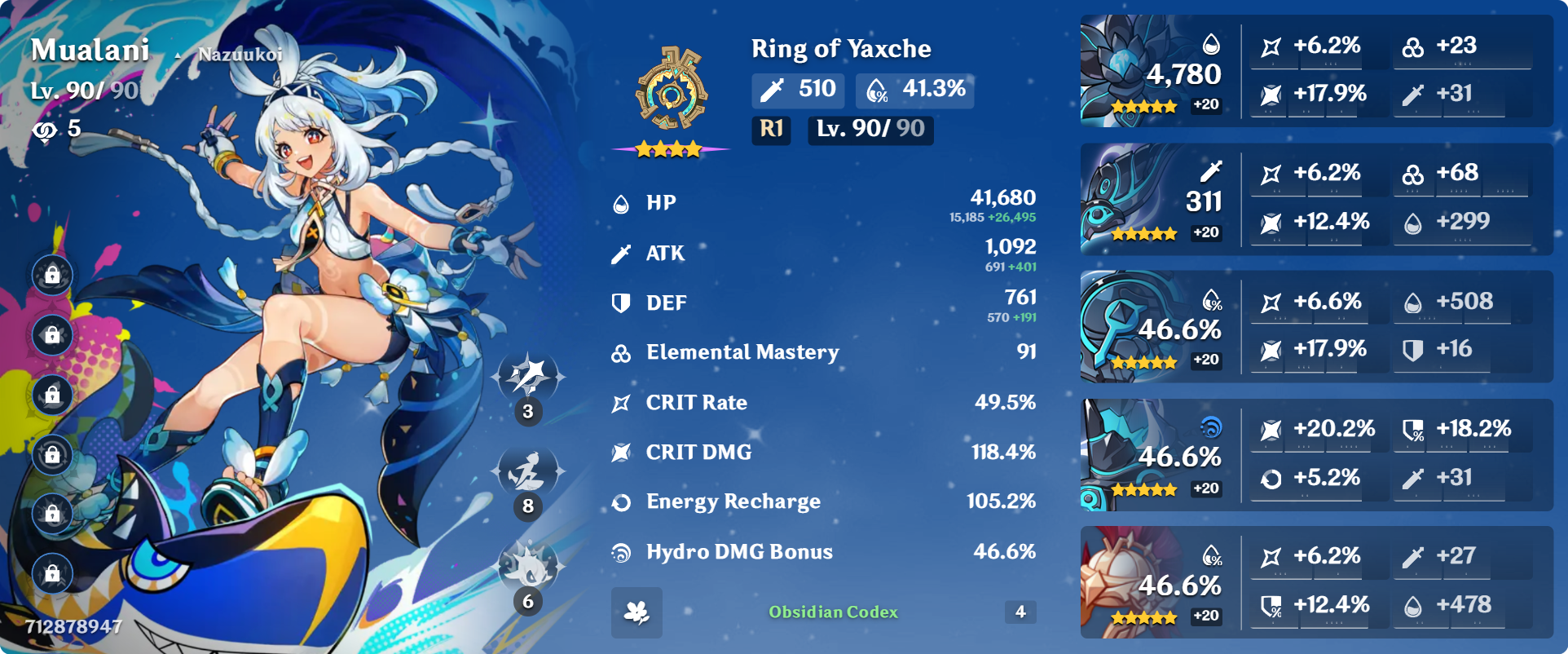 Current F2P Mualani build! Genshin Impact | HoYoLAB