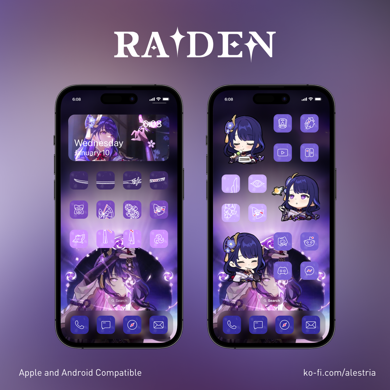 Shock Your Screen! Custom Mobile Themes for Every Electro 5-Star (Part 7/7) Genshin Impact | HoYoLAB