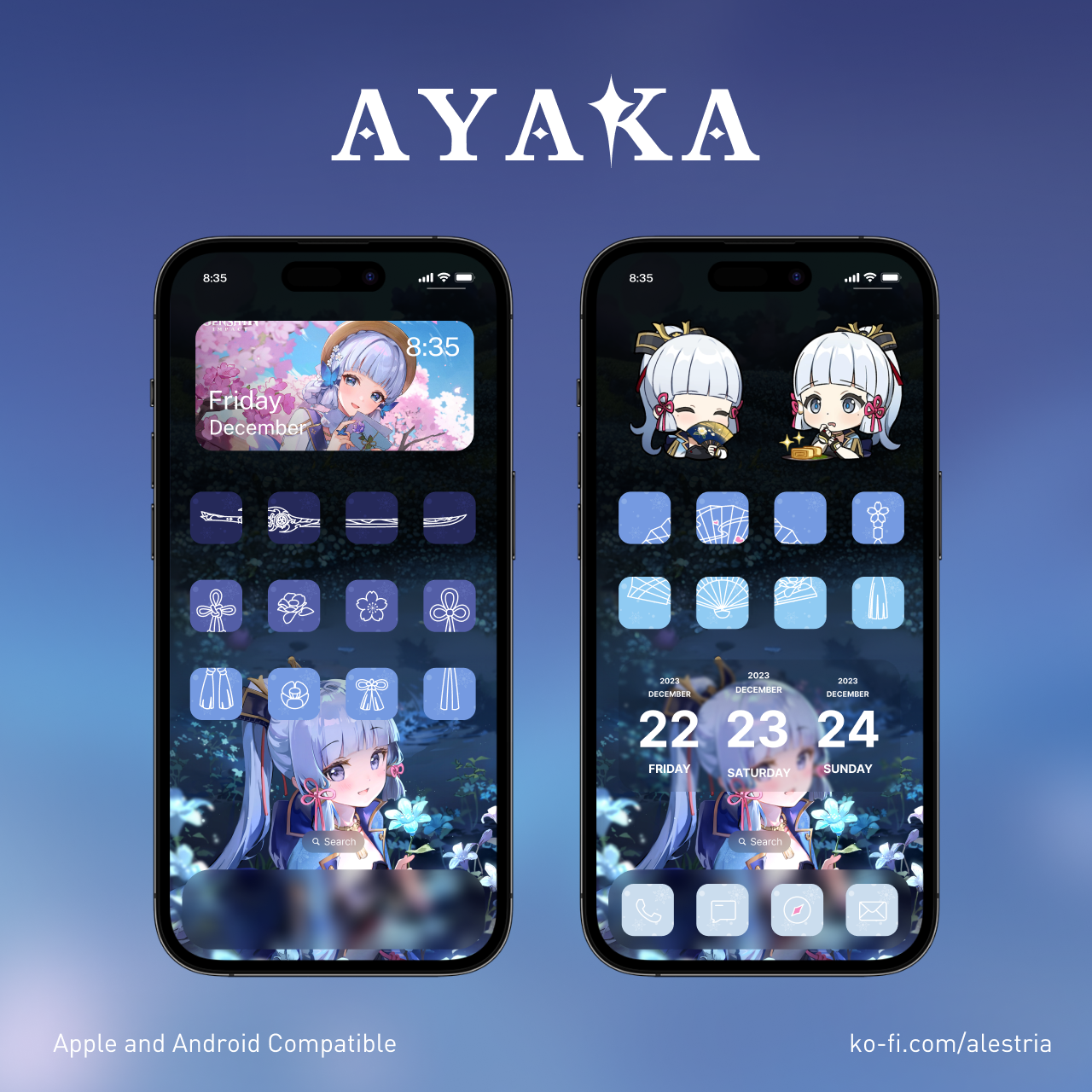 Stay Cool! Custom Mobile Themes for Every Cryo 5-Star (Part 5/7) Genshin Impact | HoYoLAB