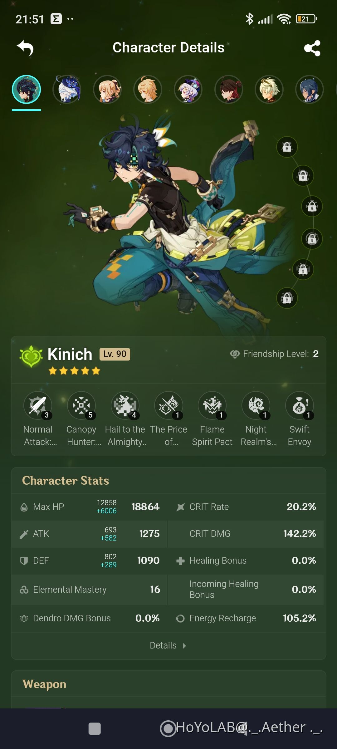 My kinich build Genshin Impact | HoYoLAB