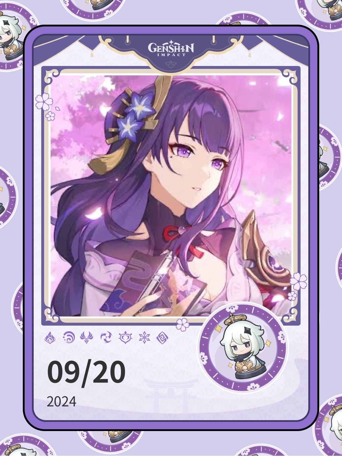 Raiden Shogun. Got her exactly when her banner came. Just a bit late to ...