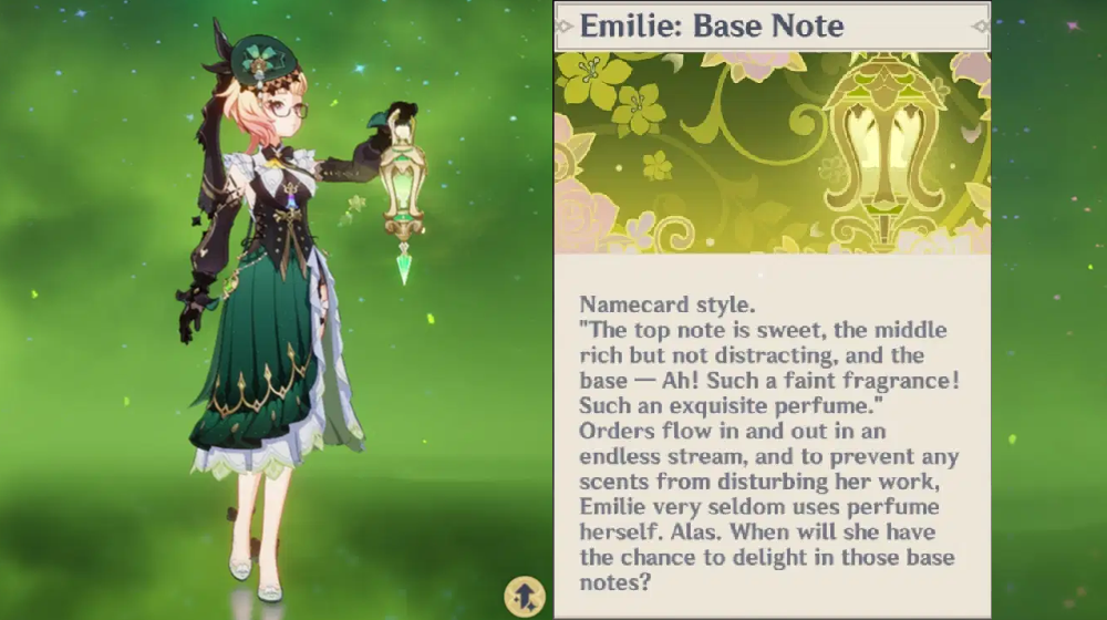 "Base Note" ~ Friendship 10 with Emilie Genshin Impact | HoYoLAB