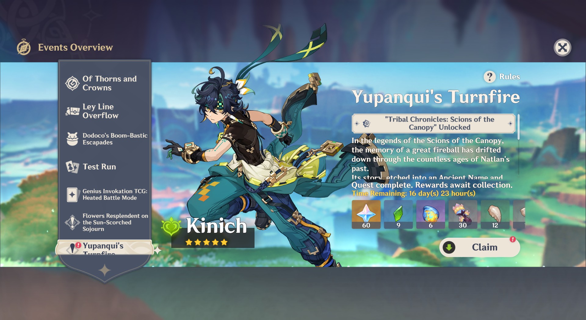 Kinich's story quest done Genshin Impact | HoYoLAB