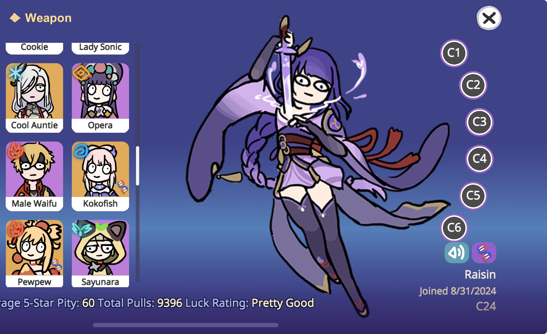 I hope this gives me good luck when pulling for Raiden💜 Genshin Impact ...