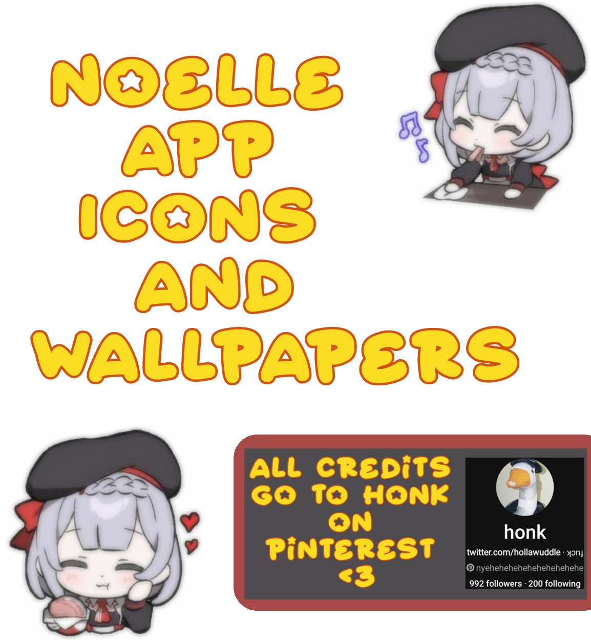 Noelle app icons and wallpapers! Genshin Impact | HoYoLAB