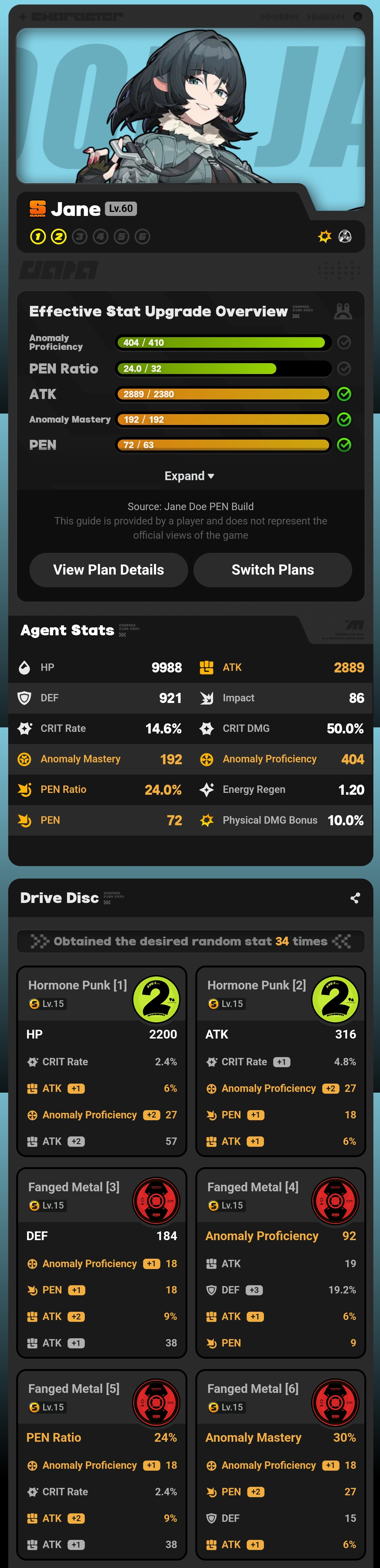 My Jane Doe Best Build Yet Zenless Zone Zero | HoYoLAB