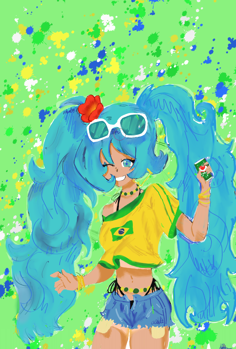 Miku brazilian drawing | HoYoLAB