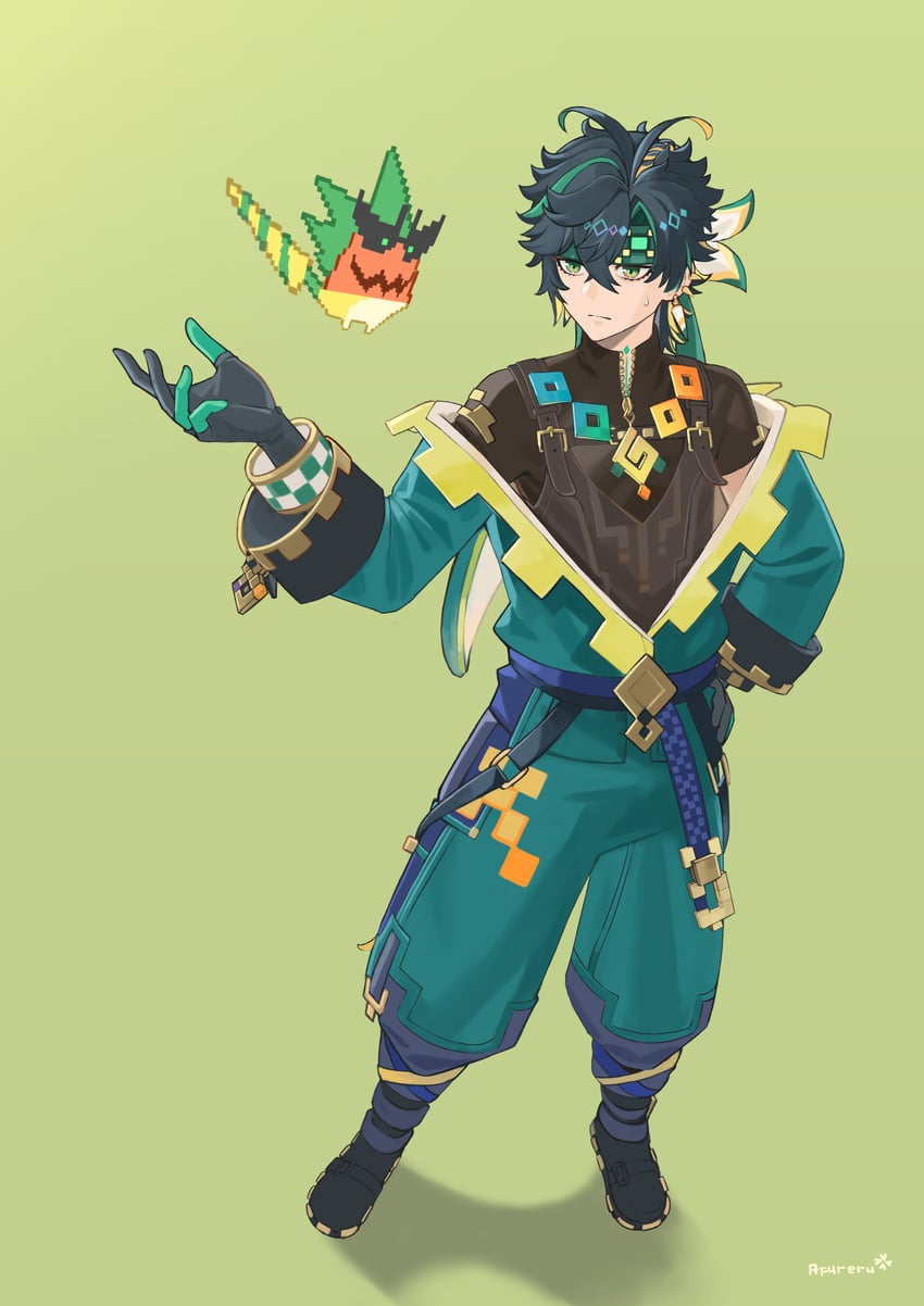 Kinich wearing the jacket Genshin Impact | HoYoLAB