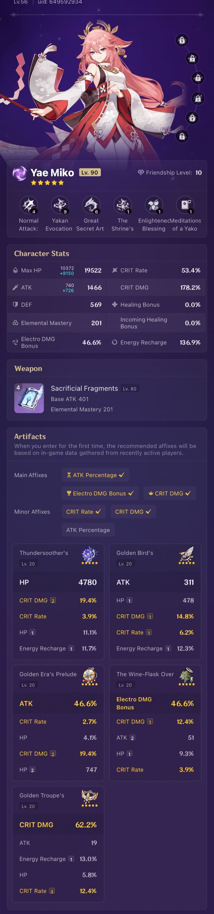 How is my Yae build? Genshin Impact | HoYoLAB