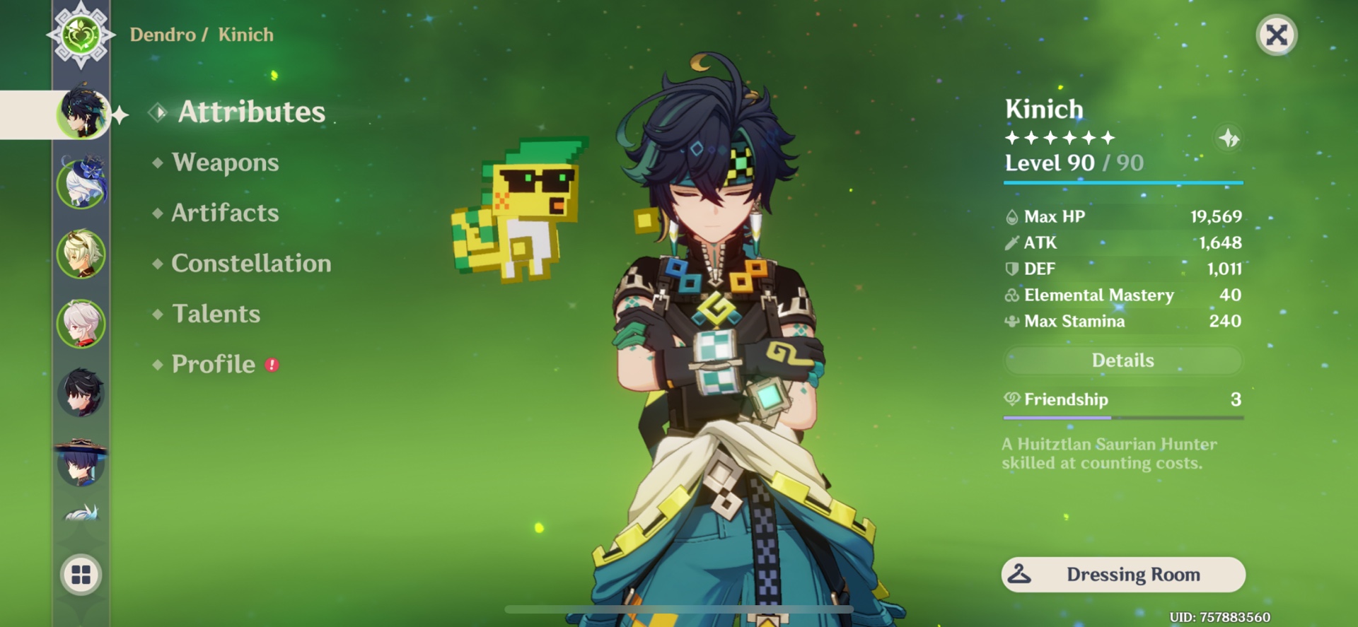 LVL 90 KINICH Genshin Impact | HoYoLAB