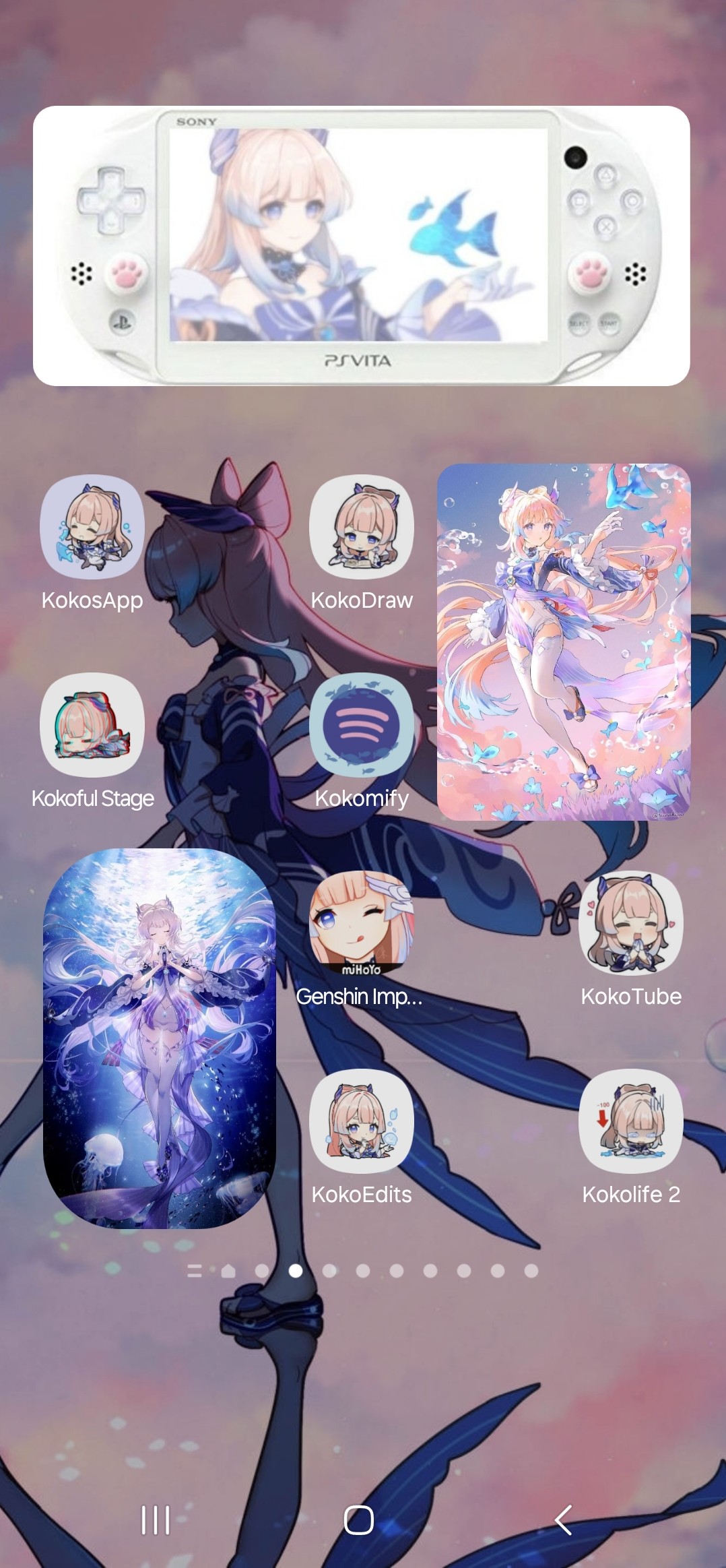 My kokofish phone theme as a post for the badge