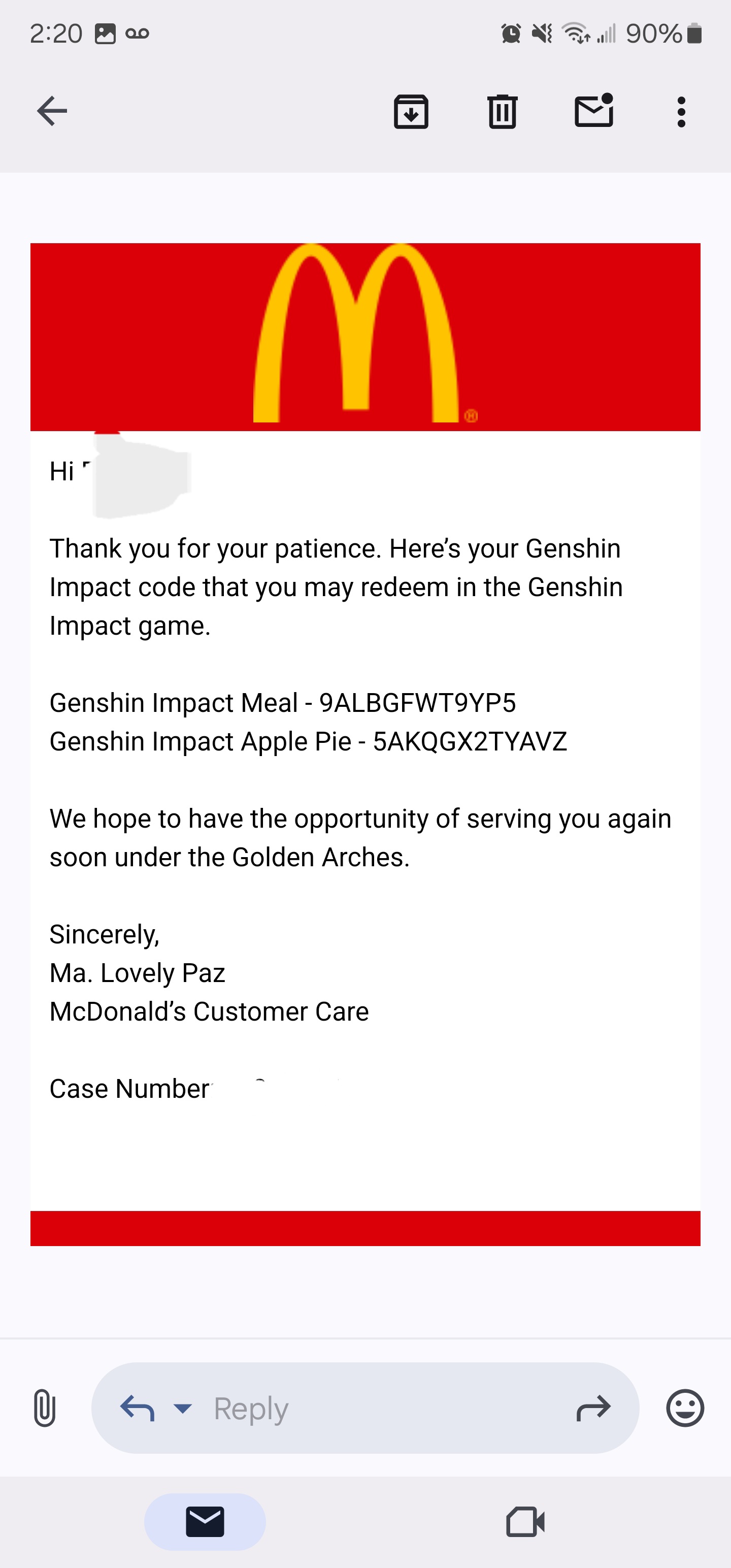 Free McDonald\'s code giveaway(already taken) Genshin Impact | HoYoLAB
