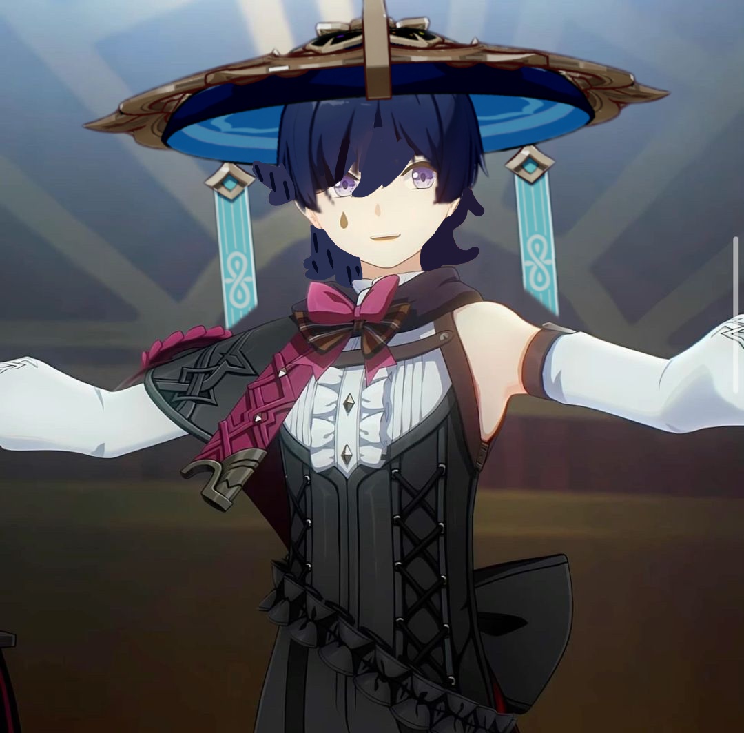 Lyney if he wore wanderer’s hat and had wanderer’s hair Genshin Impact ...