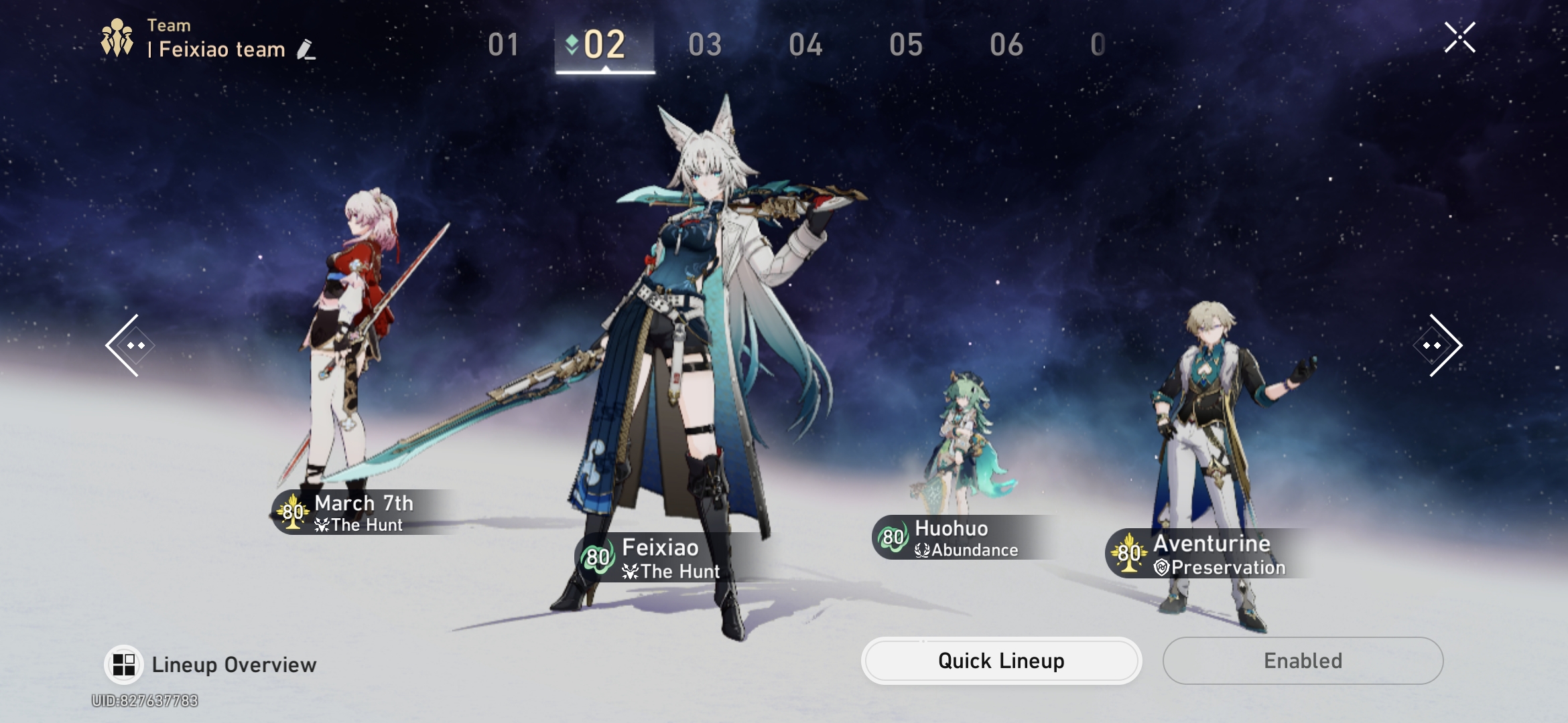 My Feixiao team Honkai: Star Rail | HoYoLAB