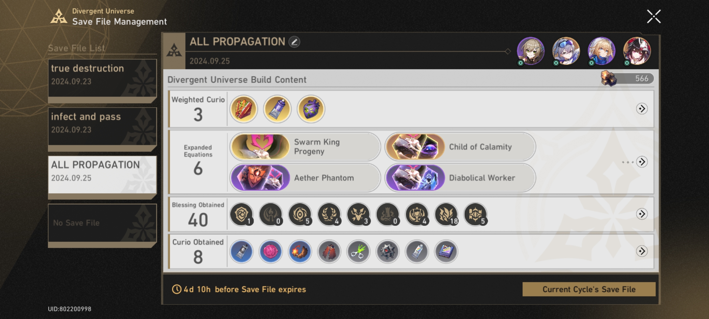 Every propagation blessing (new divergent universe update) Honkai: Star ...