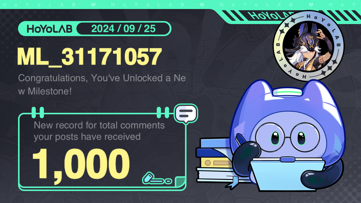 1k comments?!?!??!? | HoYoLAB