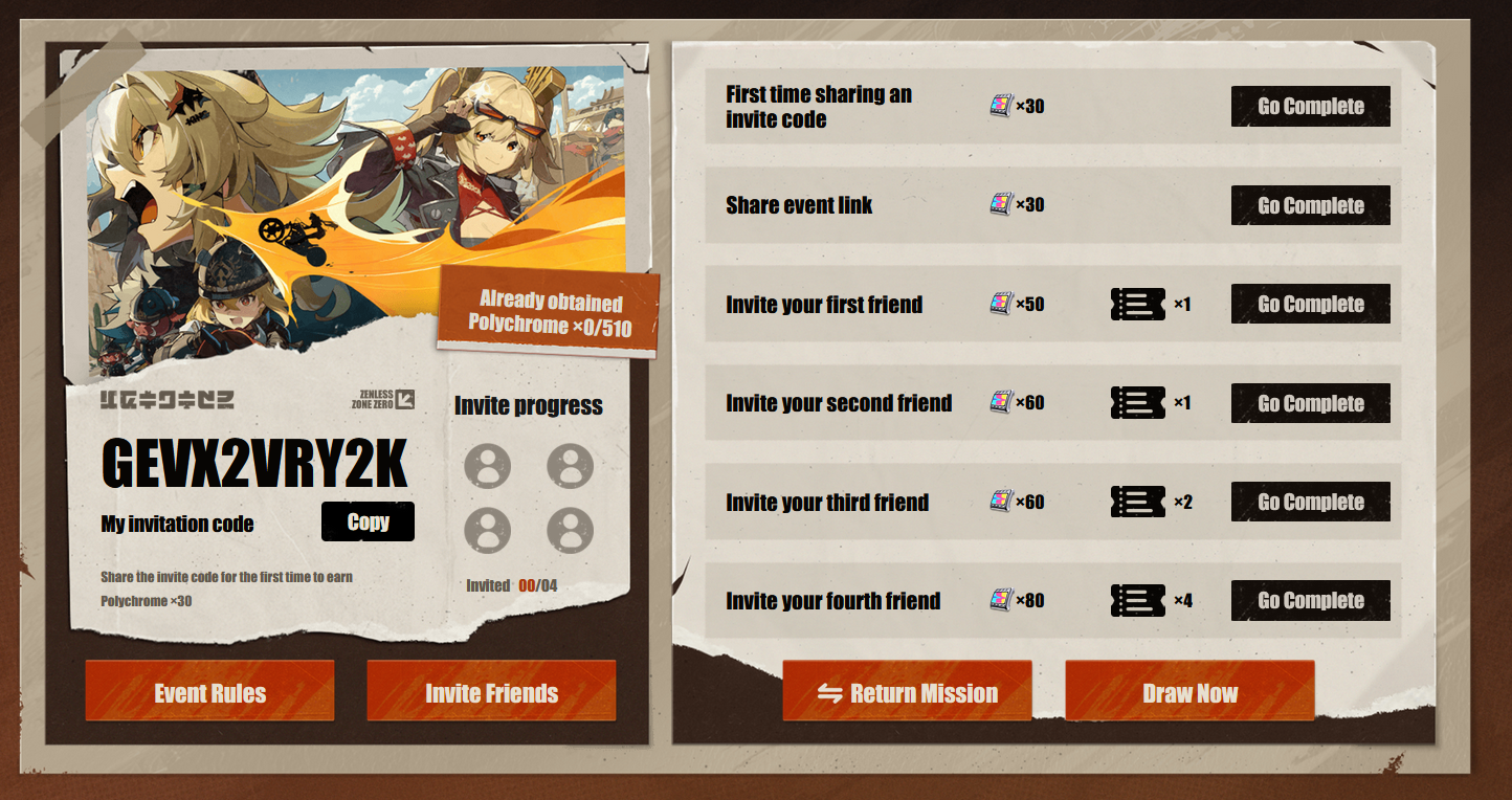 I invite you to Zenless Zone Zero - use code GEVX2VRY2K for bonuses ...