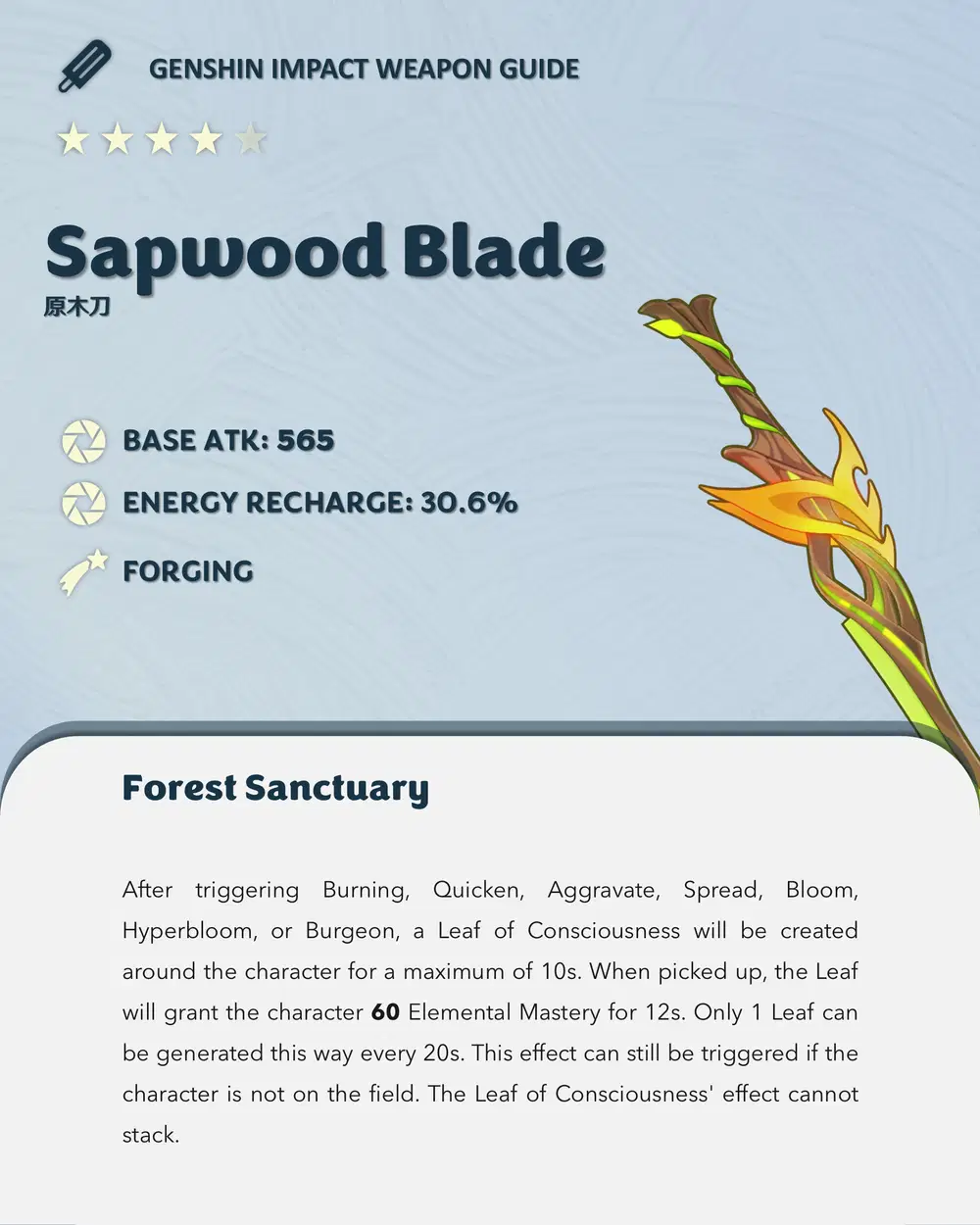 Sapwood Blade | Genshin Impact Weapon Guide Genshin Impact | HoYoLAB