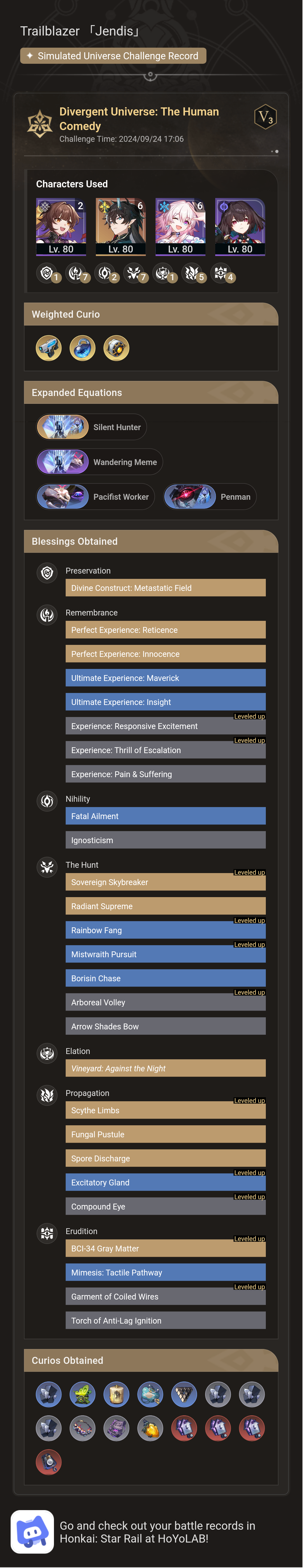 Ordinary Extrapolation Protocol Threshold 3 First Clear Honkai: Star Rail | HoYoLAB