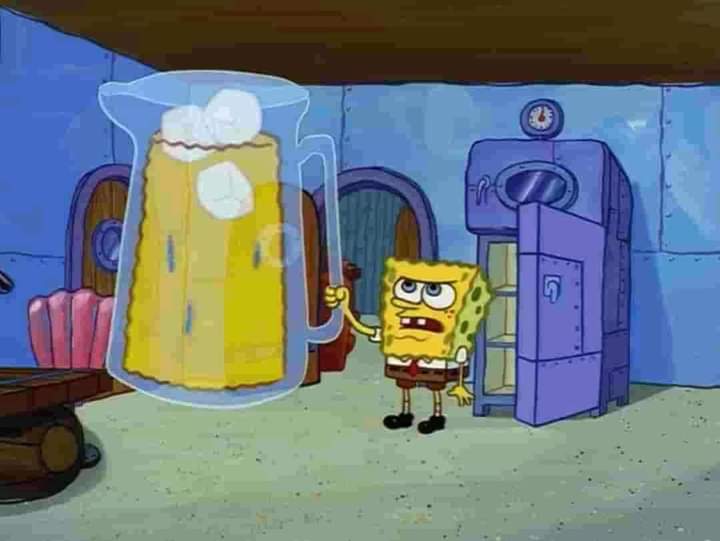 Spongebob drink big amount of yellow water | HoYoLAB