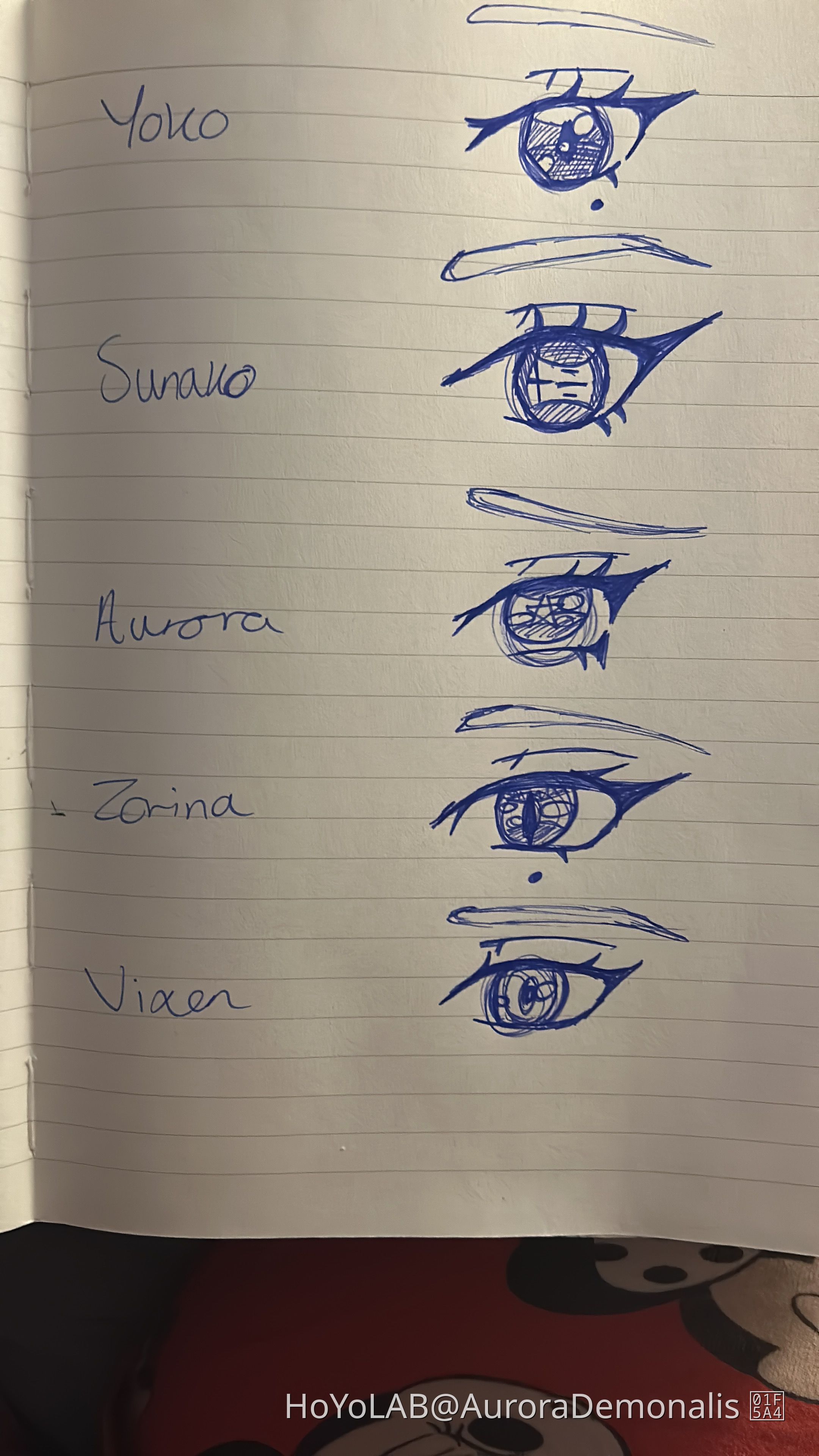 Just some doodles of my OCs eyes and my Fe3H OC Vixen | HoYoLAB
