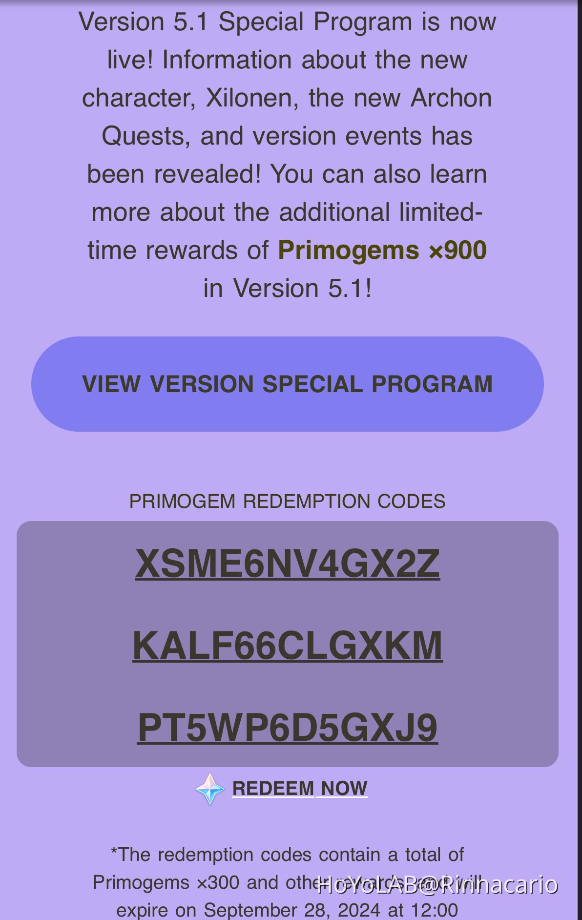 CODES Genshin Impact | HoYoLAB