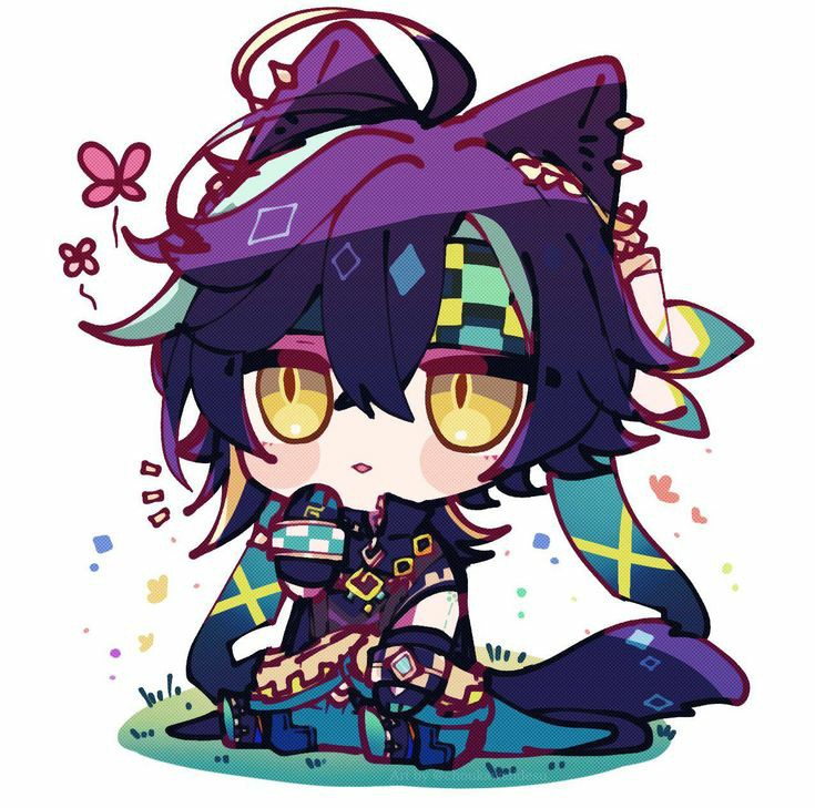 chibi Kinich for the badge Genshin Impact | HoYoLAB