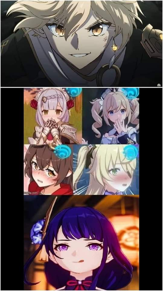 Tabibito applying hydro to his harem 😏 👌 💧aether cook hahaha Genshin ...