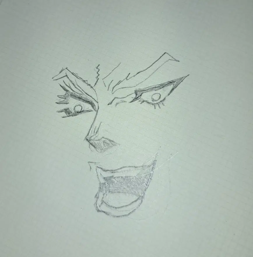how to draw dio face