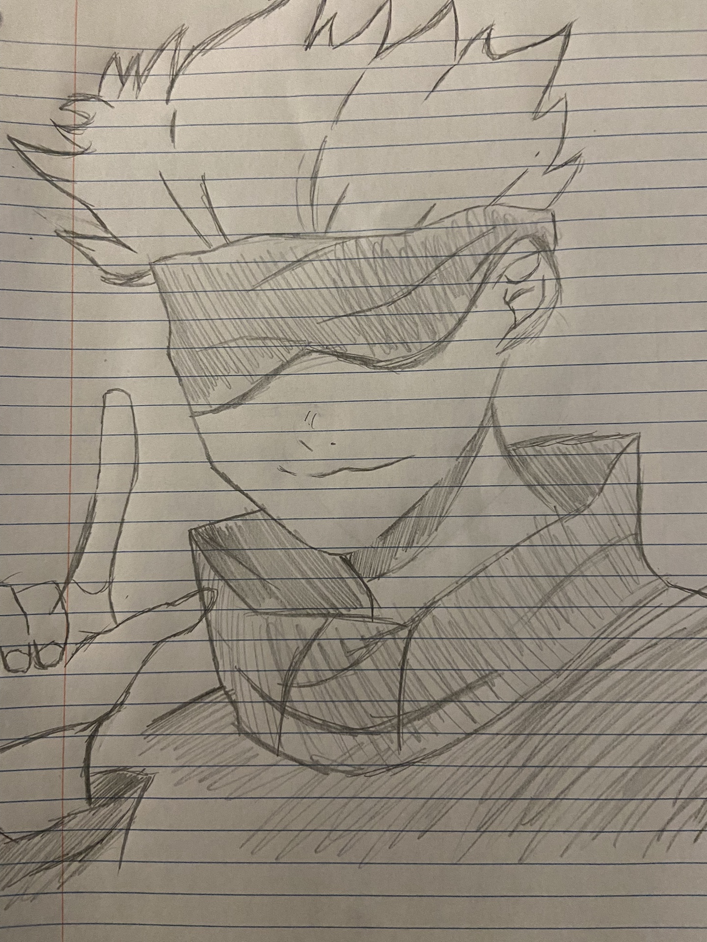 My drawing of Gojo with pencil than Pen🥲💀 | HoYoLAB