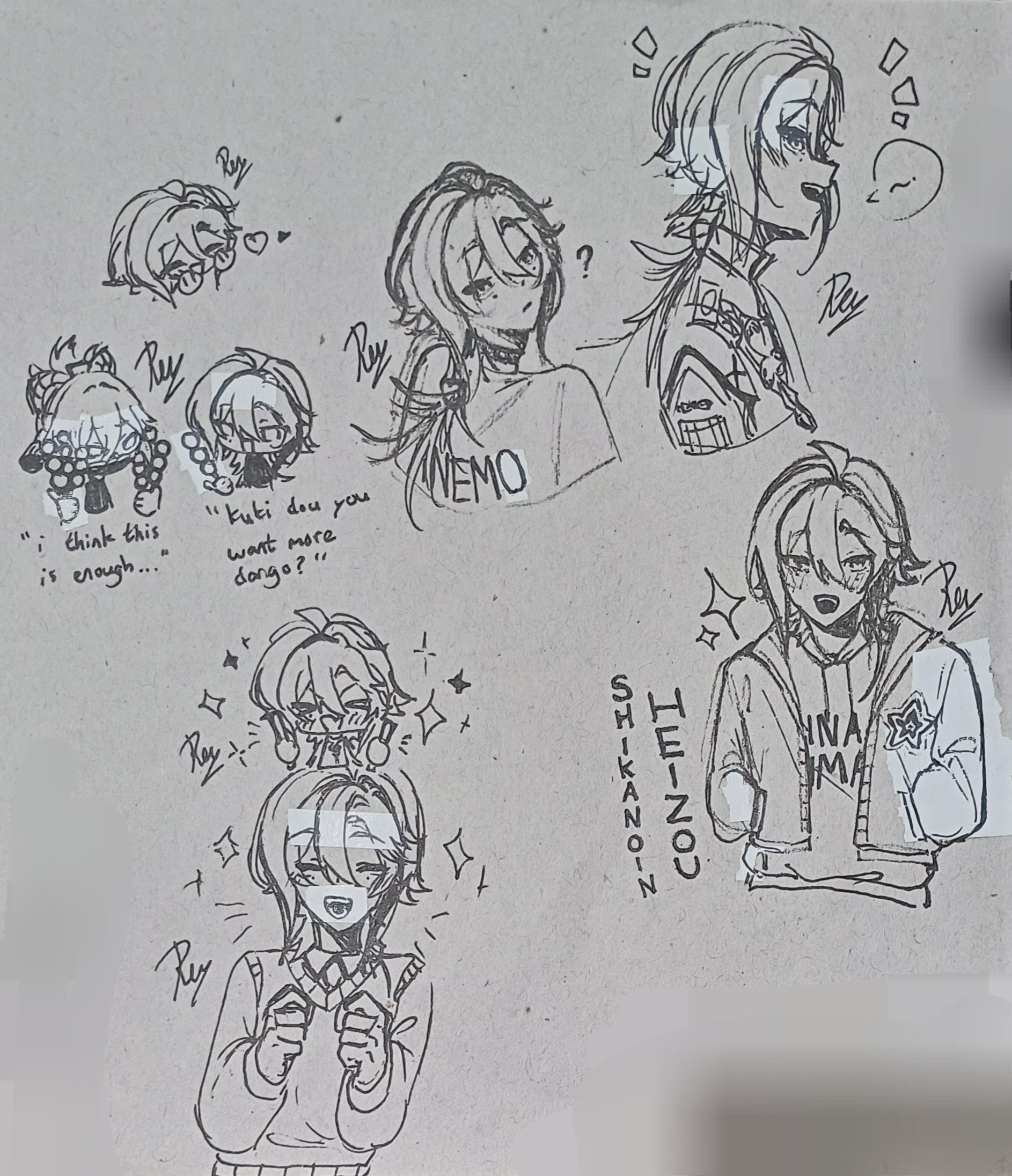 my recent heizou drawings Genshin Impact | HoYoLAB