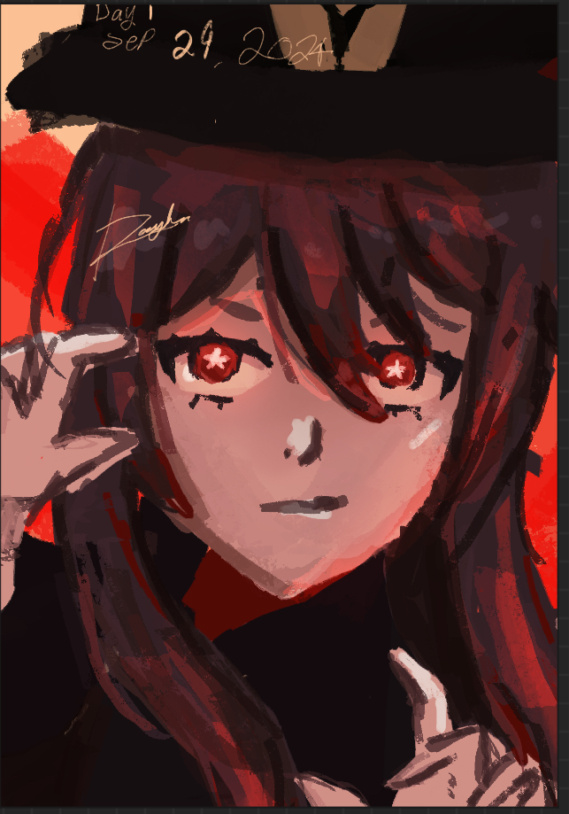 Daily drawing #1 Hu Tao Genshin Impact | HoYoLAB