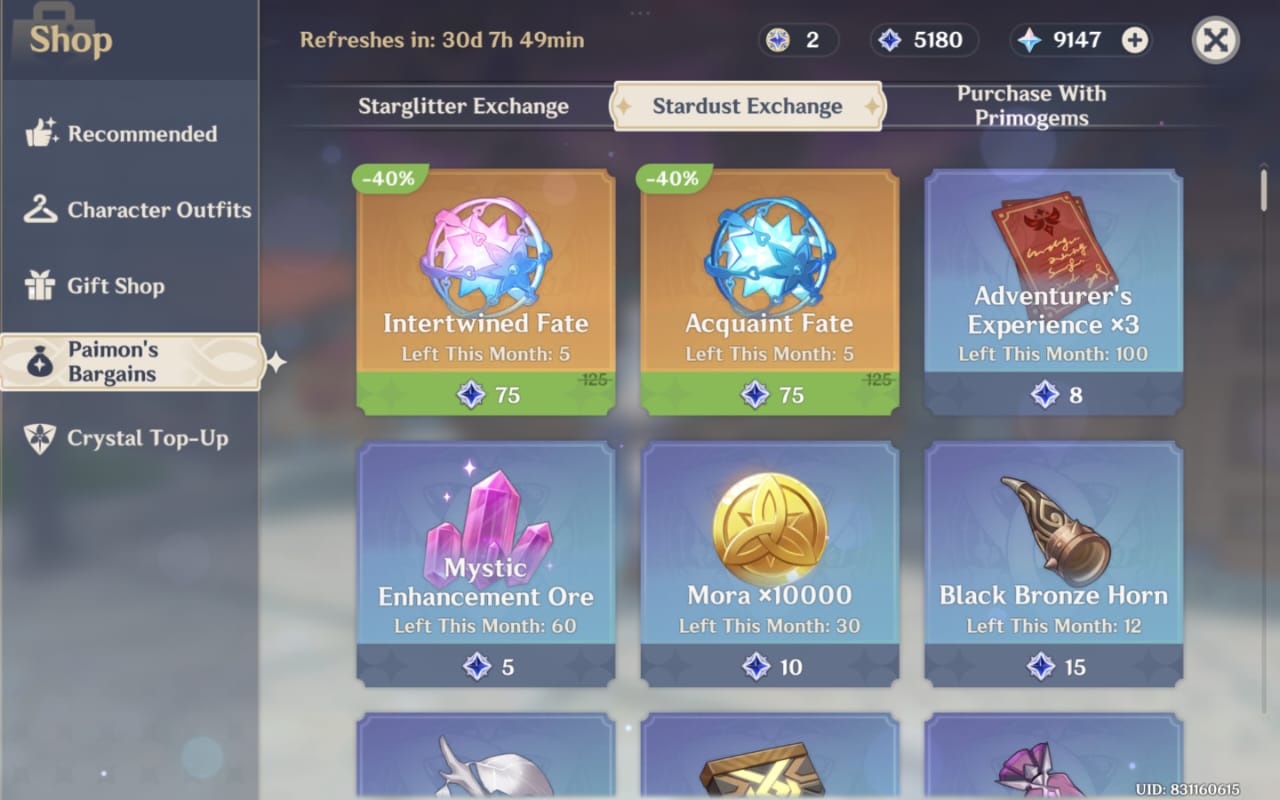 Exchanging these every beginning of month is soooo satisfying 🥹 Genshin ...