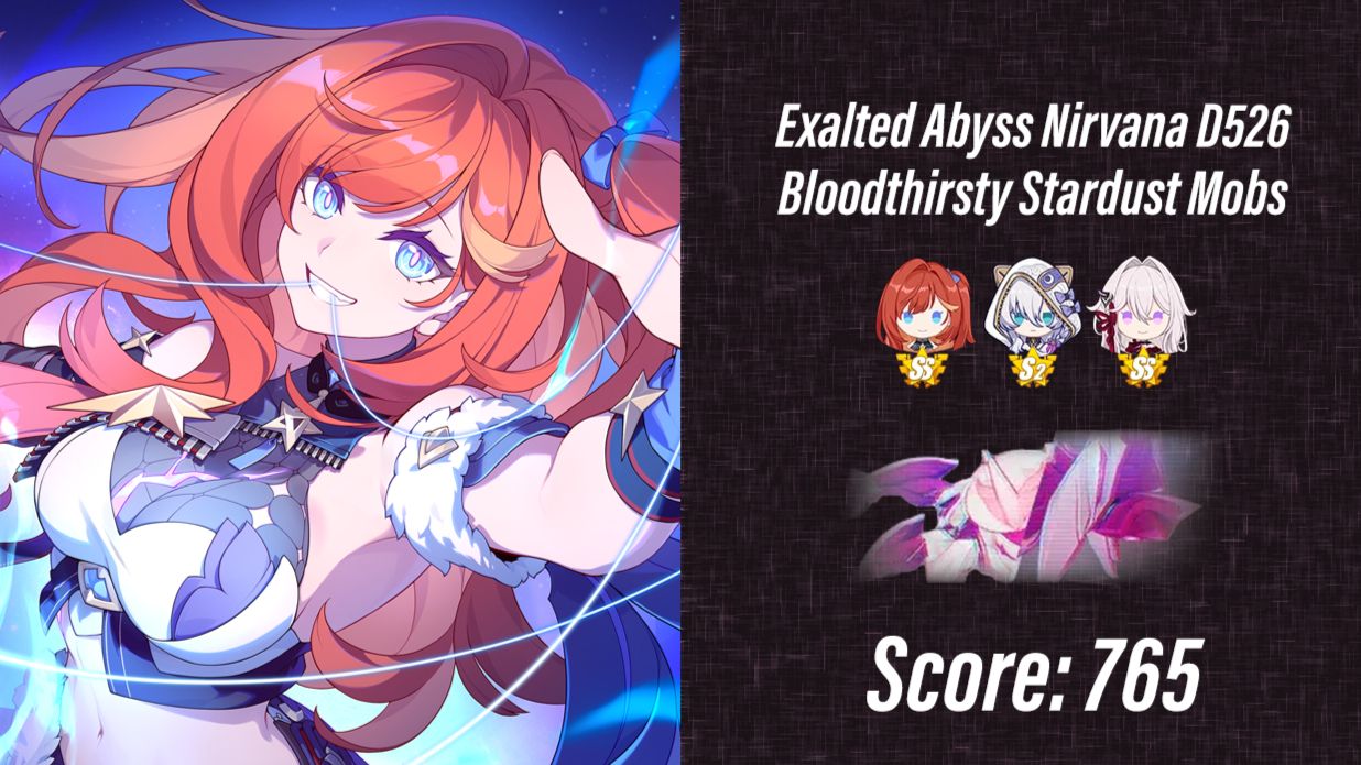 EX Abyss Nirvana - Bloodthirsty Stardust Mobs D526 (765 Pts) FL (SS0)/MPS (SS0)/VB (SSS) Honkai ...