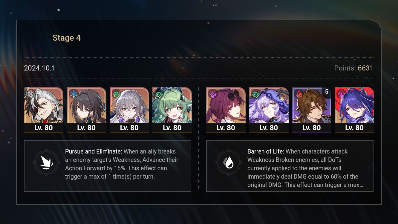 Fastbreak,Dot and burst damage Honkai: Star Rail | HoYoLAB