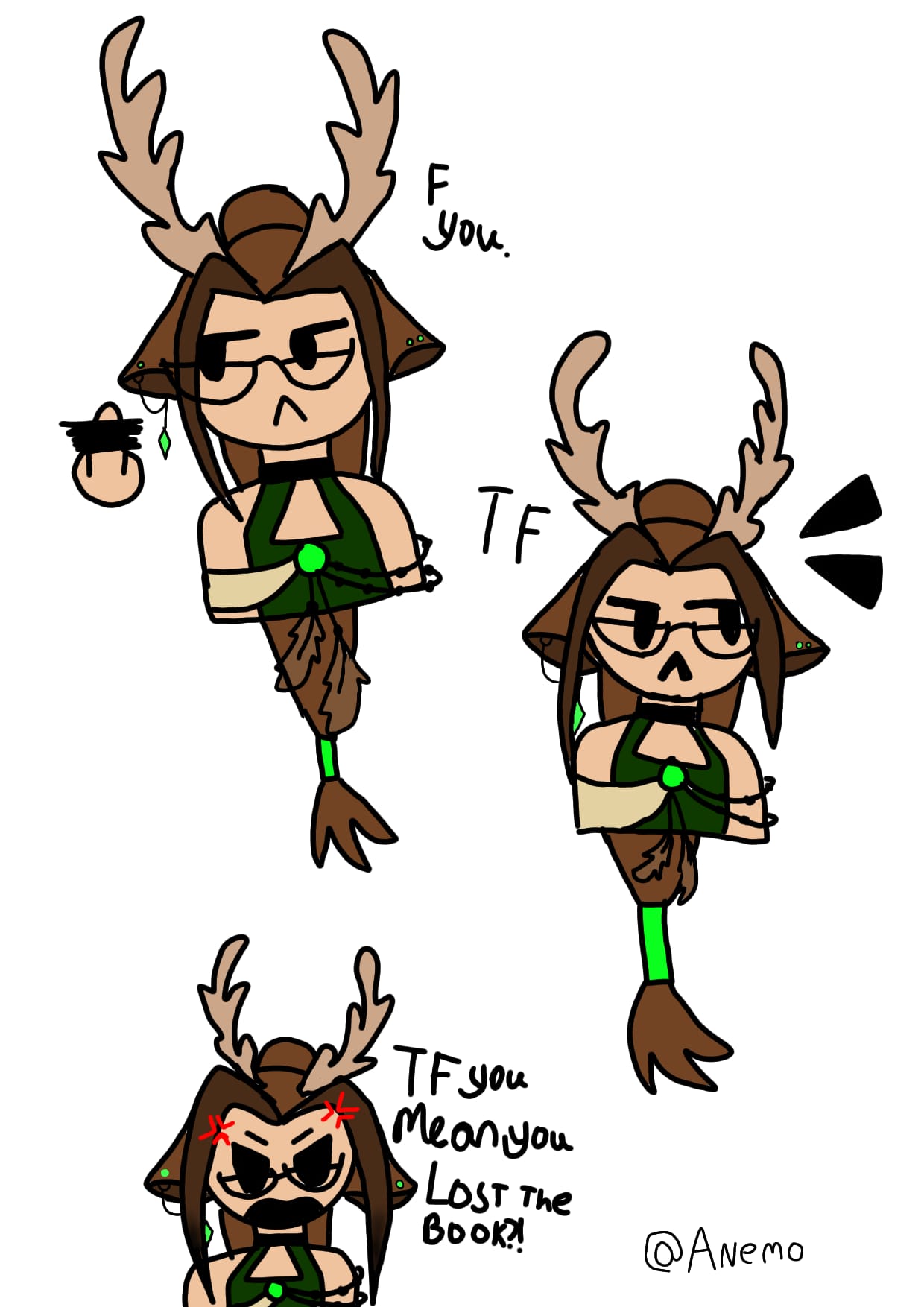 Silly chibi Aiden doodles for Vulpid! Genshin Impact | HoYoLAB