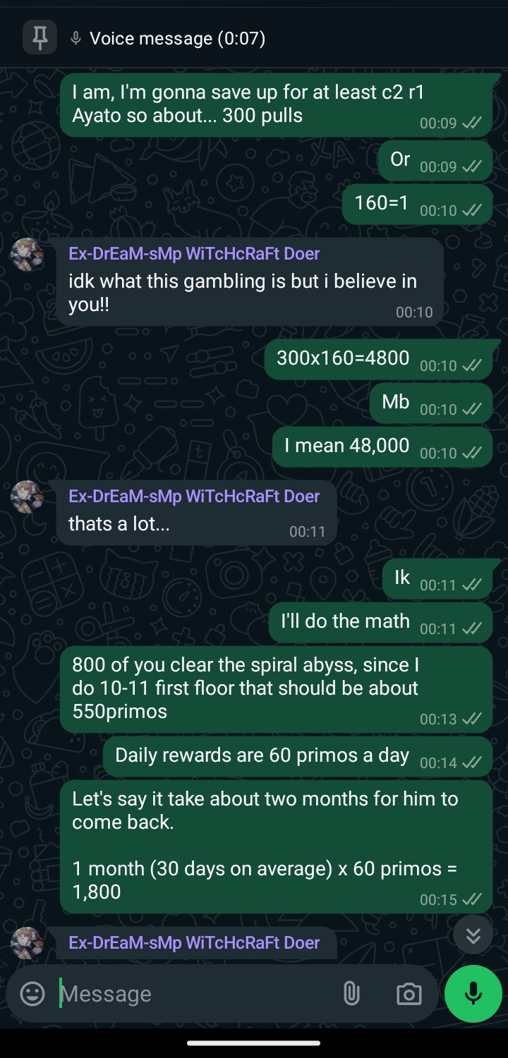 the math I needed to do Genshin Impact | HoYoLAB