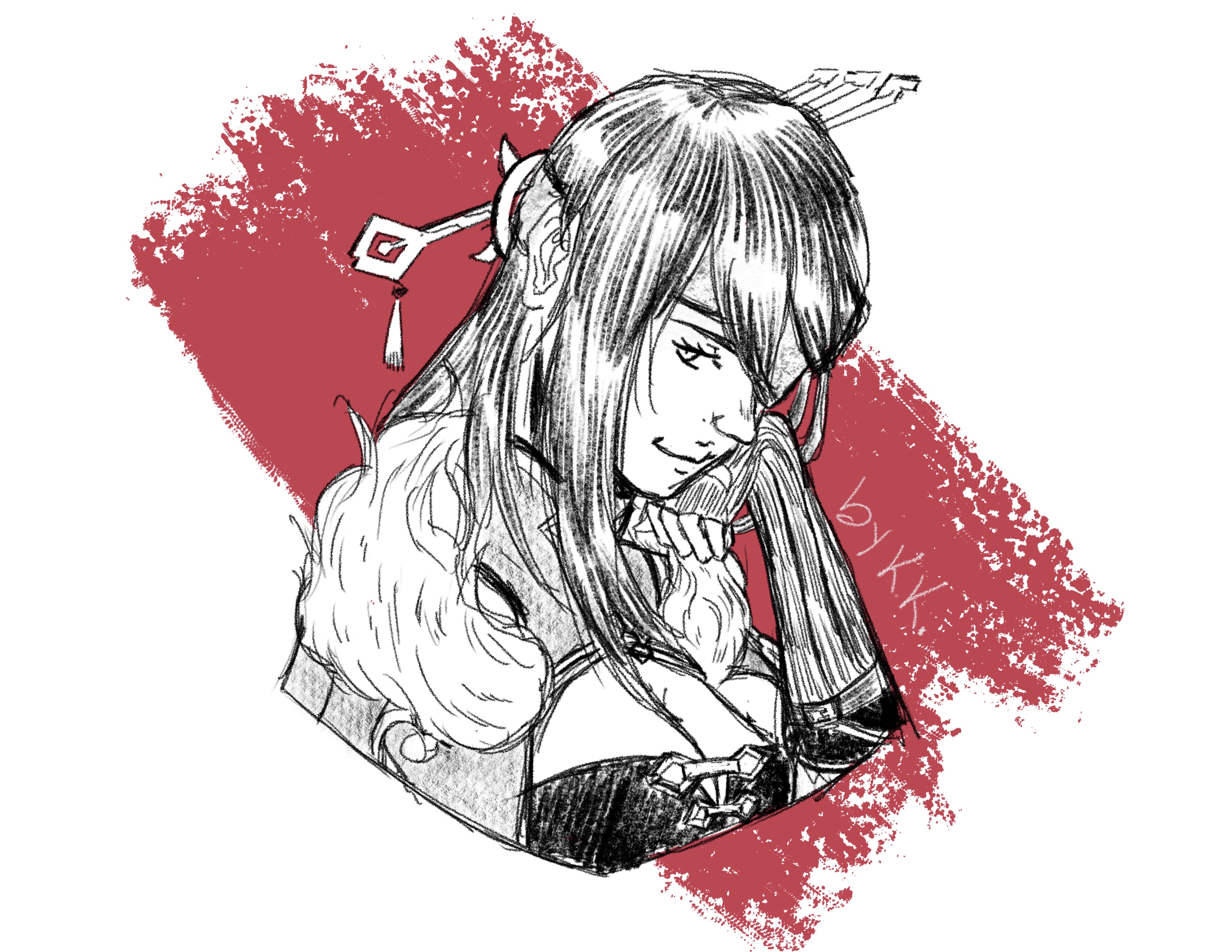 Beidou Sketch Genshin Impact | HoYoLAB