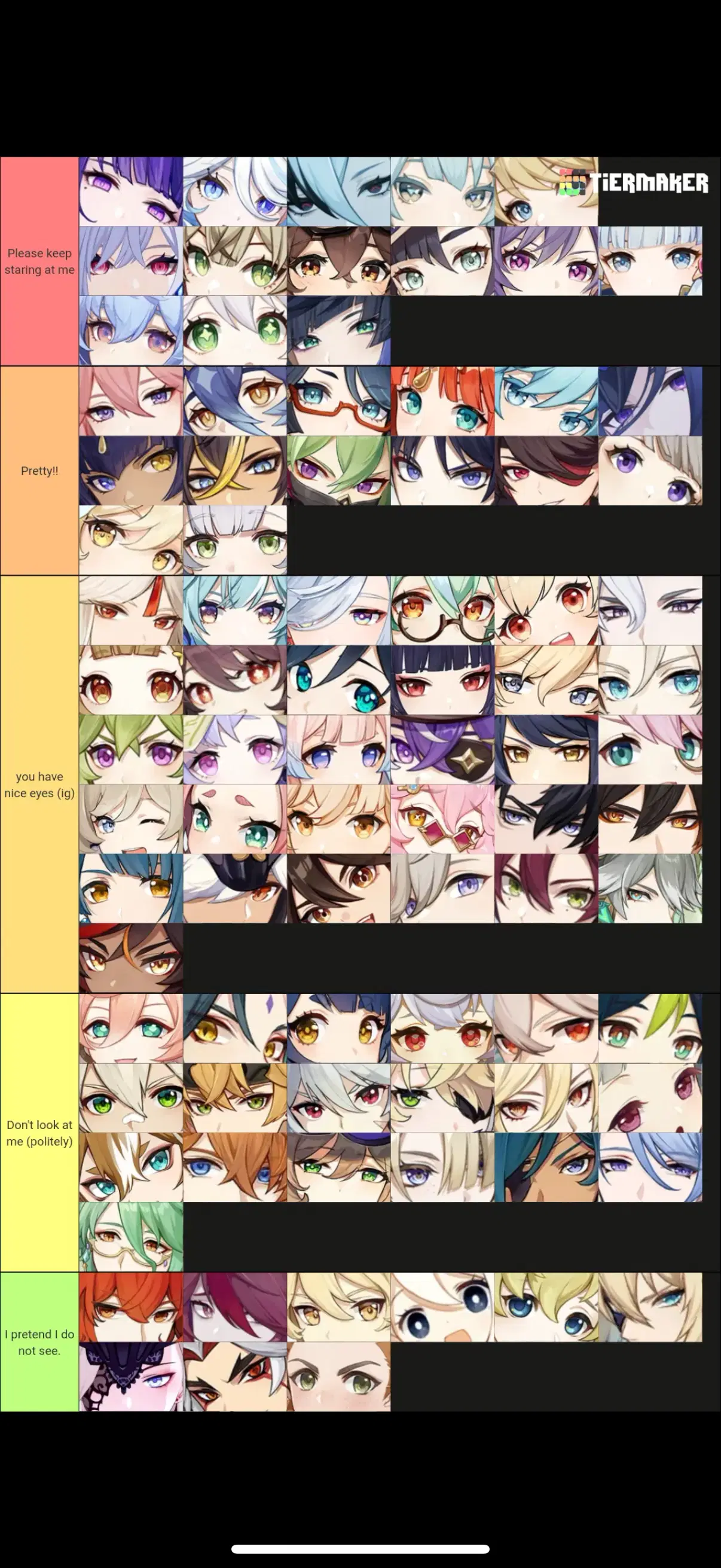 Genshin characters eye tier list 👀😉😏 Genshin Impact | HoYoLAB