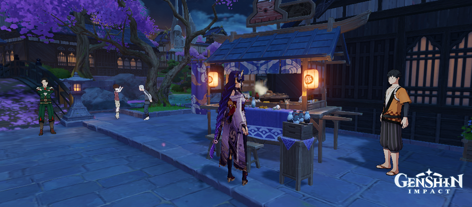 at the dango stall Genshin Impact | HoYoLAB