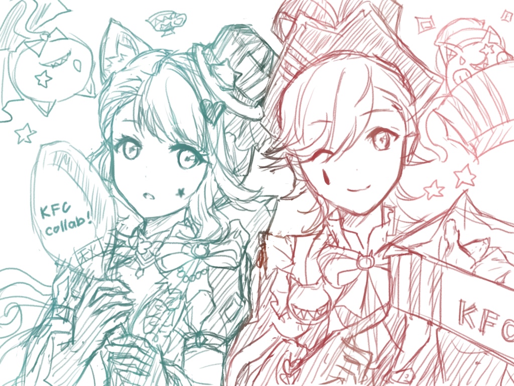 KFCリネリネ楽描き -Lyney & Lynette! Genshin Impact | HoYoLAB