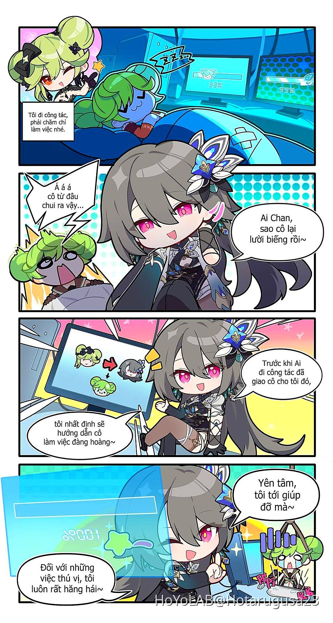 Ảnh Chụp Công Việc Của Vita Và Ai Chan Honkai Impact 3rd | HoYoLAB