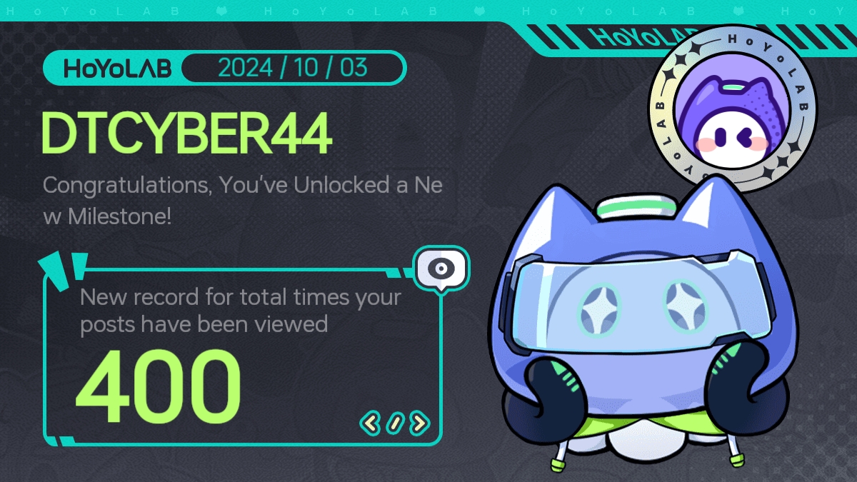 400 VIEWS!! | HoYoLAB