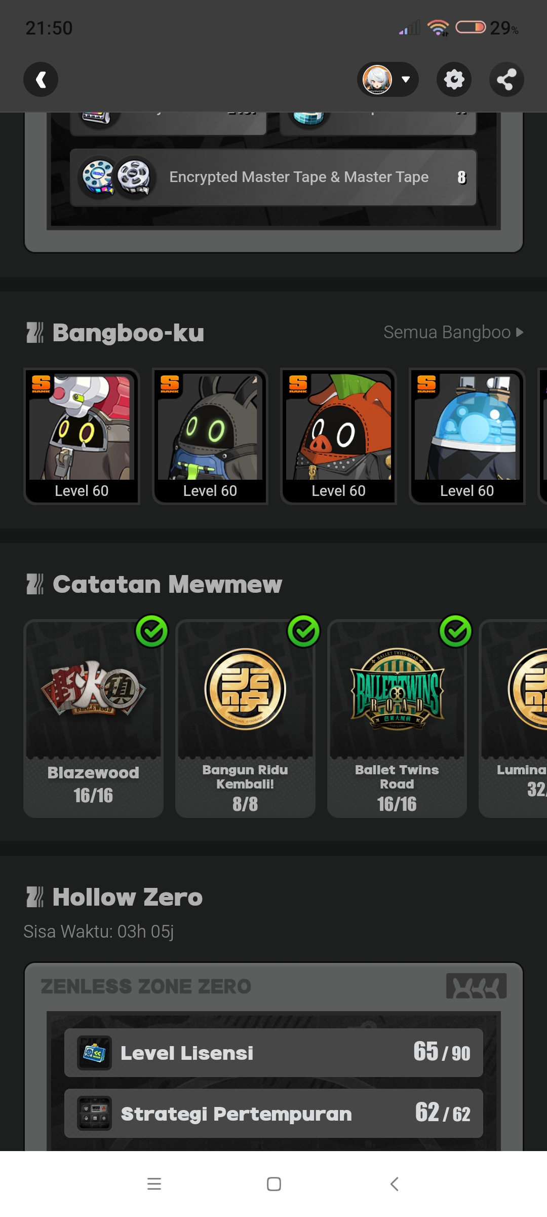 catatan mew mew lengkap Zenless Zone Zero | HoYoLAB