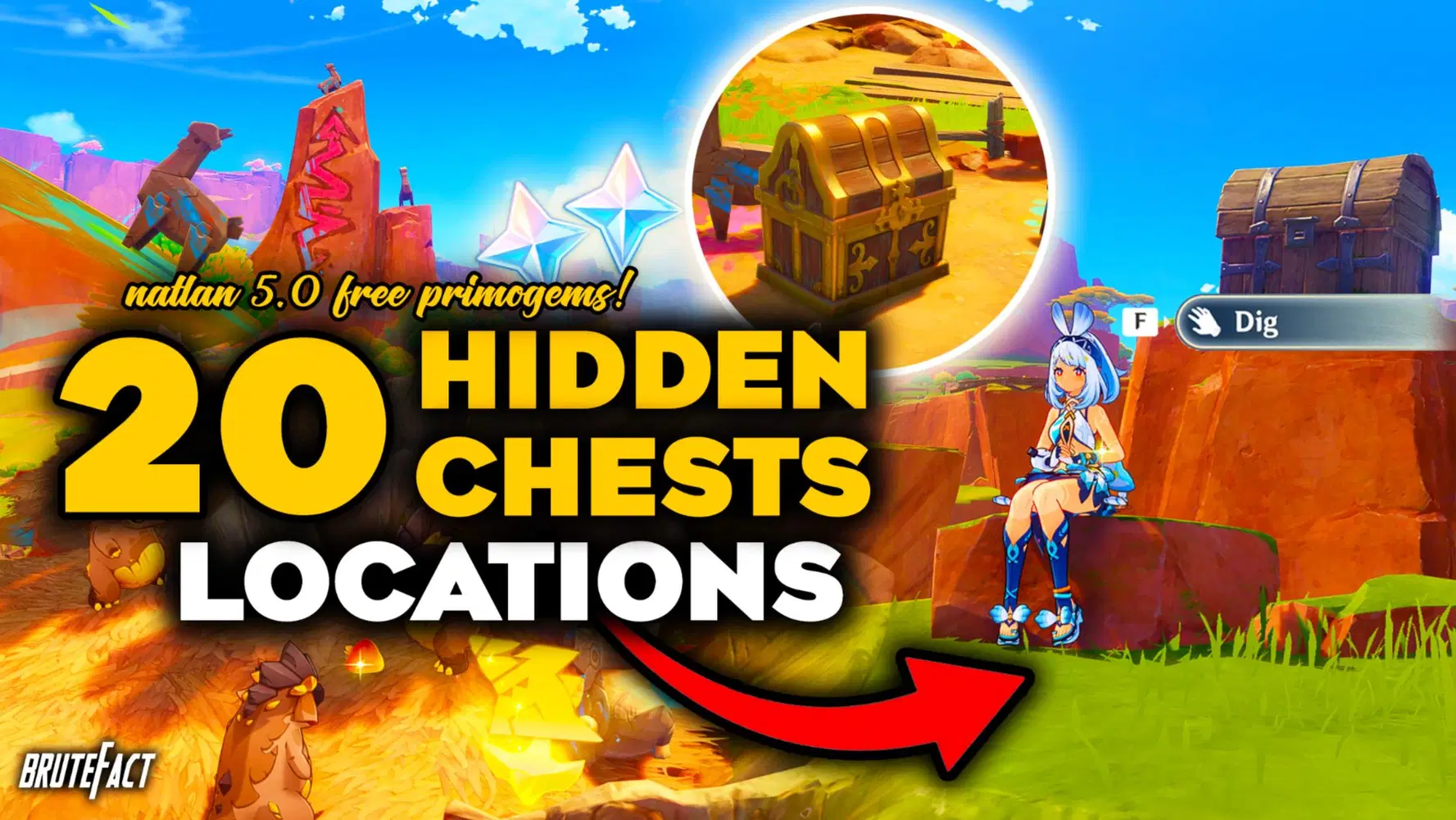 [V5.2] ALL 54 Pyroculus Locations in Natlan 5.2 | Fastest Route with ...