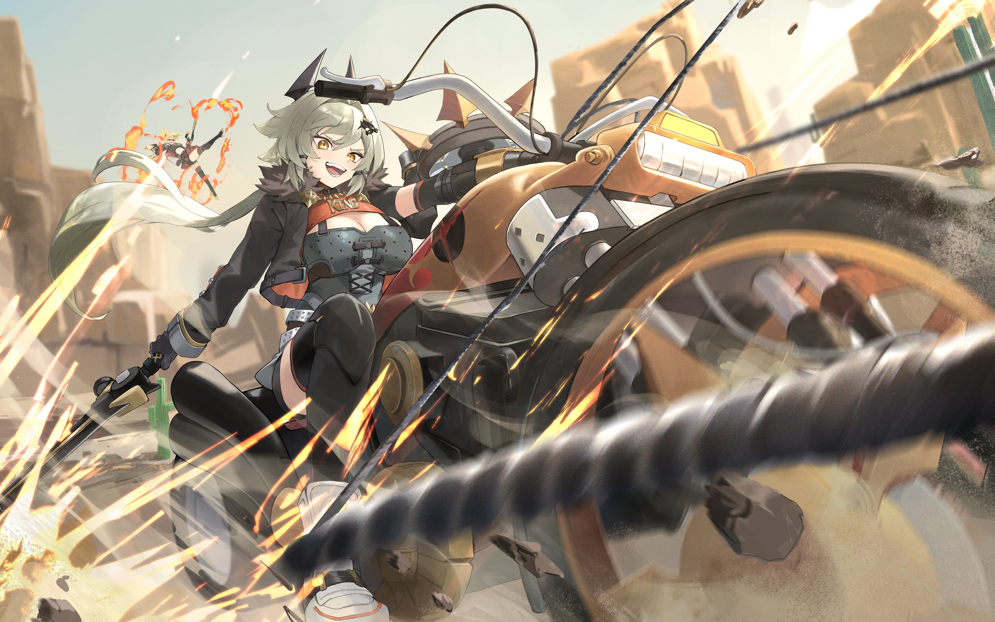 Badass Biker Lady Birthday Luck 🗡️🛡️🔥 (Art by @HanasawaHsu on Twitter ...
